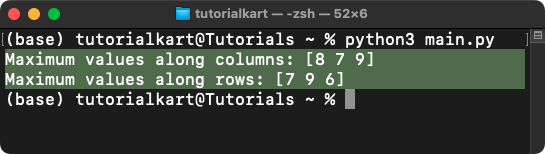 NumPy max() - Maximum of an Array
