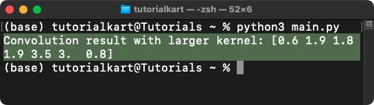 NumPy convolve() - Binary Convolution of Two 1D Arrays