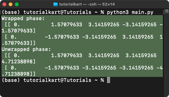 NumPy unwrap() - Correct Phase Angles