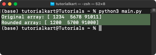 NumPy round() - Rounds Elements of Array