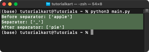 NumPy strings.partition() - Partition Each String in Array