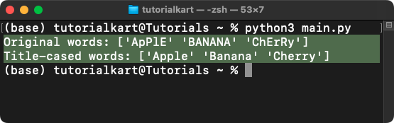 NumPy strings.title() - Get Title Cased String