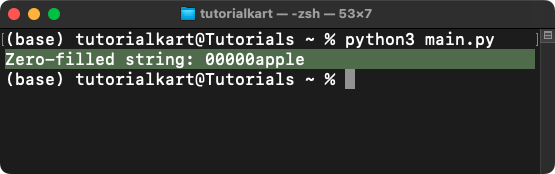 NumPy strings.zfill() - Left Fill String with Zeroes to Specific Length