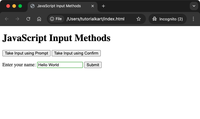6. Applying JavaScript