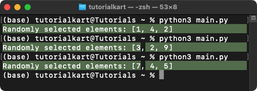 How to Pick Multiple Random Elements from a List in Python