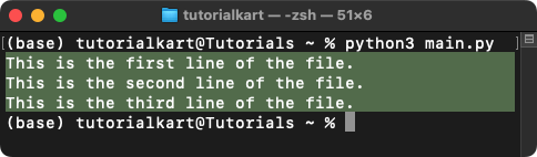 How to Iterate Over a File Line by Line using a Loop in Python