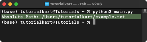 How to get the Absolute Path of a File in Python? 4 Examples